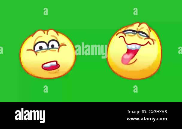2 5D virtual space character emoticon and the reaction of the laughing ...