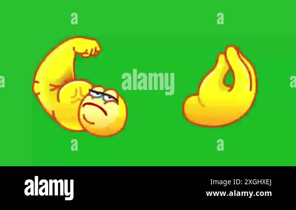 2 5D virtual space character emoticon and reaction yellow circle ...