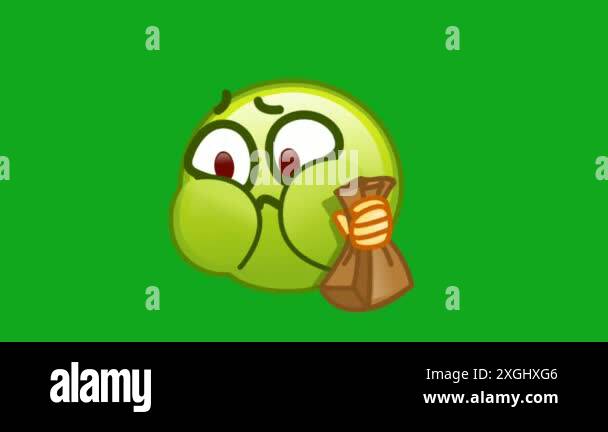 Emoticon of virtual space 2 5 yellow circular emoticon nausea vomiting ...