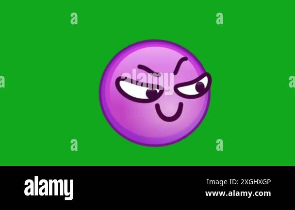 2 5D virtual space character emoticon and green screen criminal scary ...
