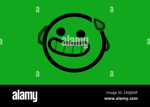 2 5D virtual space character emoticon and black circle emoticon ...