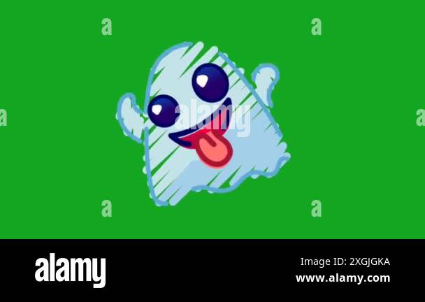 render 2 5D space character emoticon and ghost reaction emoticon green ...