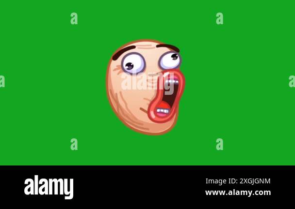render 2 5D space character emoticon and screaming man emoji reaction ...