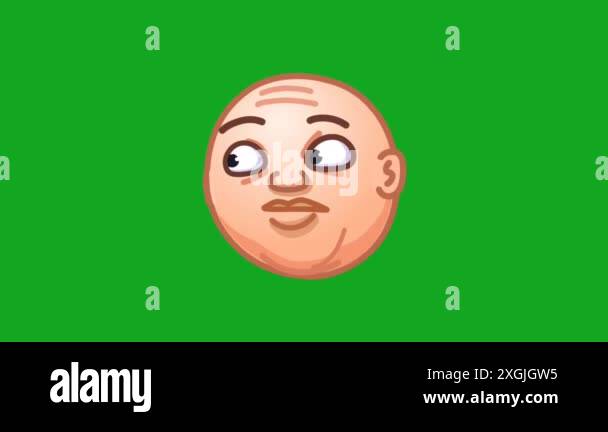 render 2 5D space character emoticon and confused emoji reaction green ...