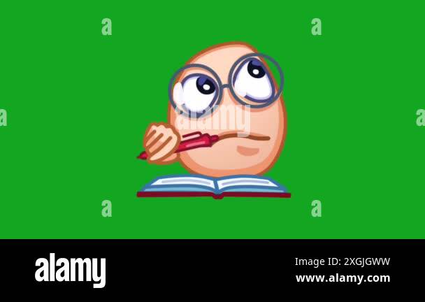 render 2 5D space character emoticon and reaction emoji of man writing ...