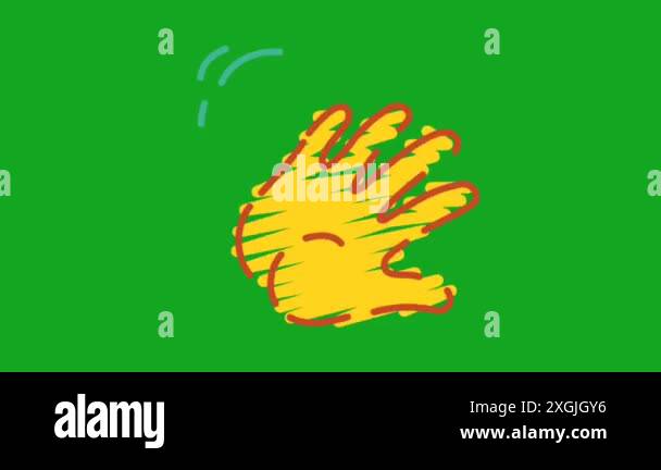 render 2 5D space character emoticon and yellow hand reaction saying ...