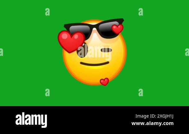 render 2 5D space character emoticon and blinking glasses emoticon ...