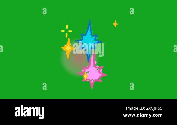 render 2 5D space character emoticon and shaking star emoji reaction ...