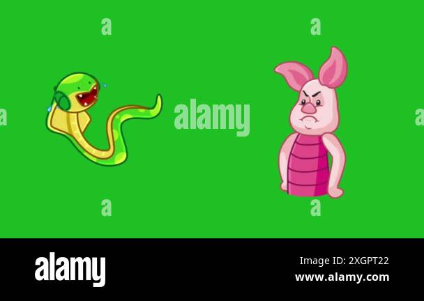 Funny angry piglet cartoon character and sticker and laughing and ...