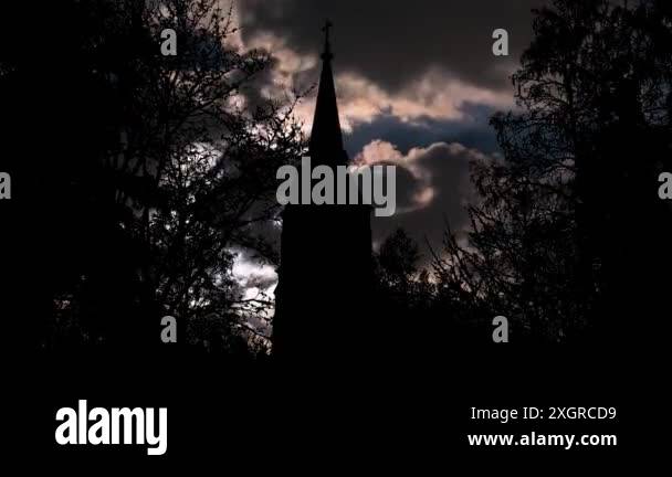Steeple church in silhouette Stock Videos & Footage - HD and 4K Video ...