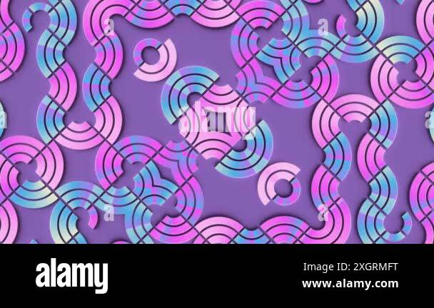 3d Rendering Loop Animation Composed Of Intertwining Shapes And Lines
