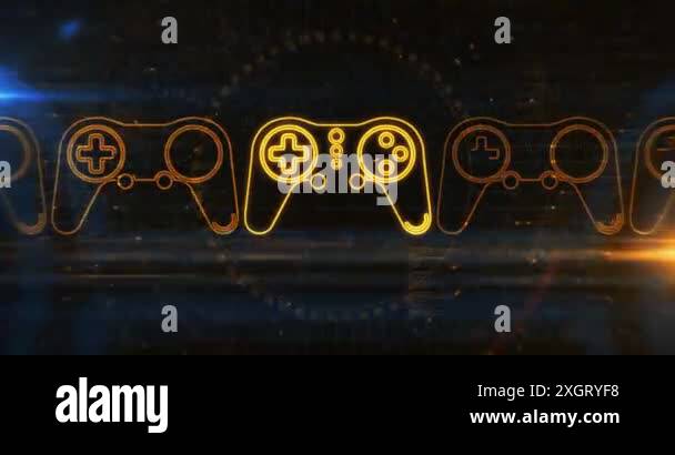 Gaming pad and joystick play video game symbol abstract digital concept ...