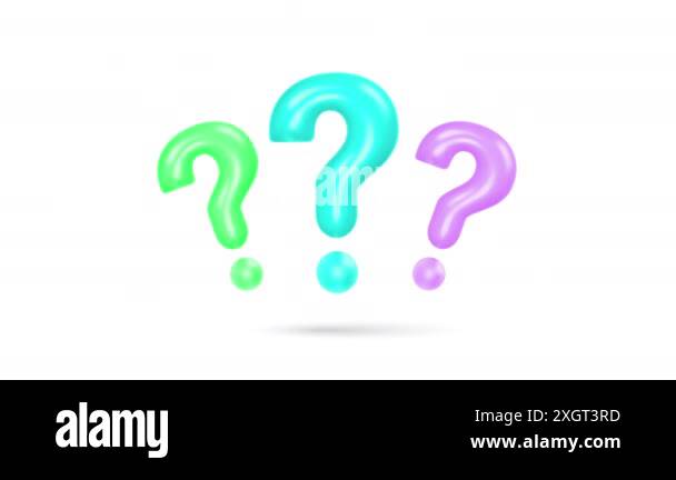 3d question marks on white Stock Videos & Footage - HD and 4K Video ...