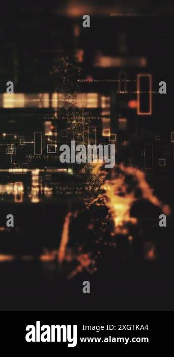 Advance data matrix, telemetry and encrypt numbers simulation user interface display in cyber ...