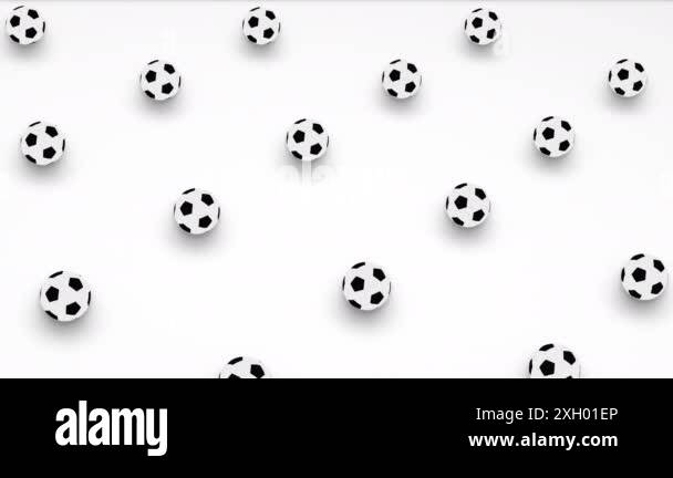Abstract 3d render of grid of black and white ball or soccer ball ...