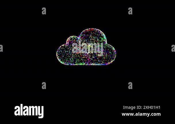 Futuristic 3D render of cloud symbol of global cloud technology systems and cloud services, 3D ...