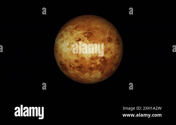 Venus is a rotating planet of the solar system on a transparent ...