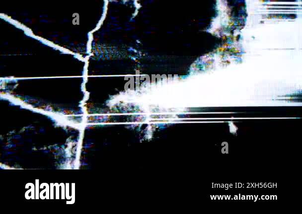Analog Static Noise texture overlay. Horizontal stripes offset . No ...