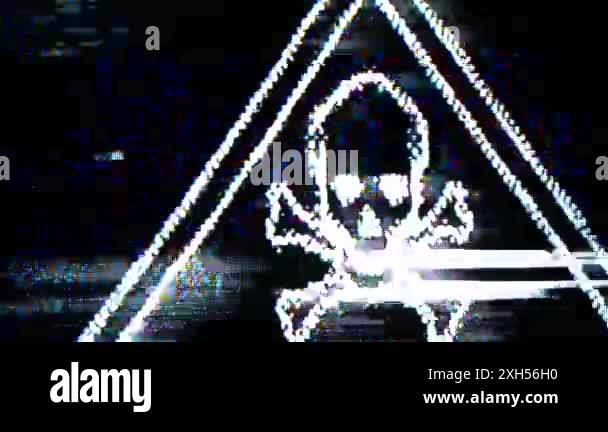 Analog Static Noise texture overlay. Horizontal stripes offset . No ...