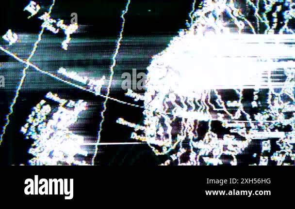 Analog Static Noise texture overlay. Horizontal stripes offset . No ...