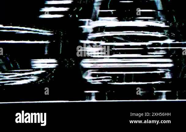 Analog Static Noise texture overlay. Horizontal stripes offset . No ...