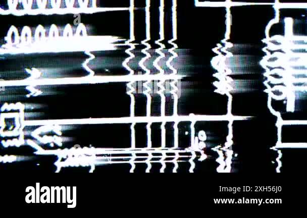 Analog Static Noise texture overlay. Horizontal stripes offset . No ...