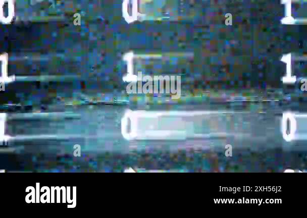 Analog Static Noise texture overlay. Horizontal stripes offset . No signal white noise artifacts ...