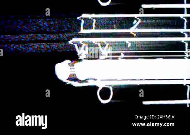 Analog Static Noise texture overlay. Horizontal stripes offset . No ...