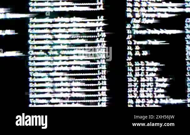 Analog Static Noise texture overlay. Horizontal stripes offset . No signal white noise artifacts ...