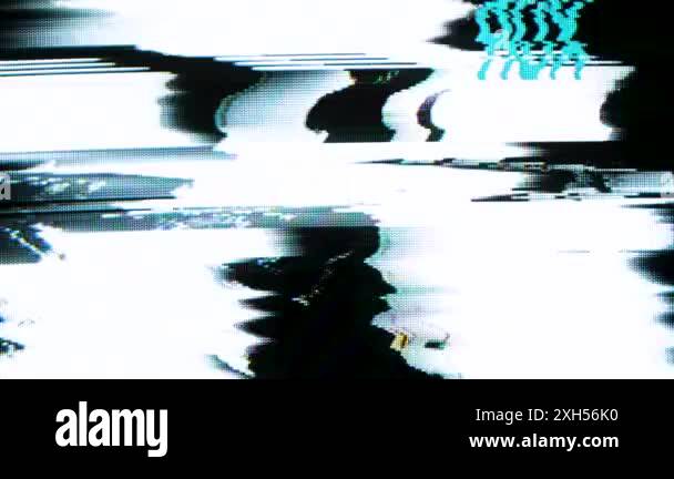 Analog Static Noise texture overlay. Horizontal stripes offset . No ...