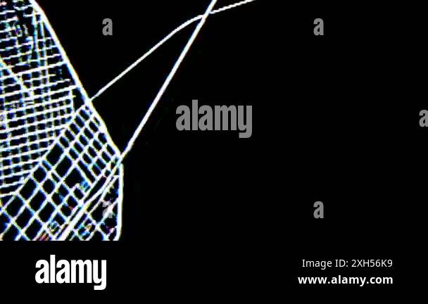 Analog Static Noise texture overlay. Horizontal stripes offset . No signal white noise artifacts ...