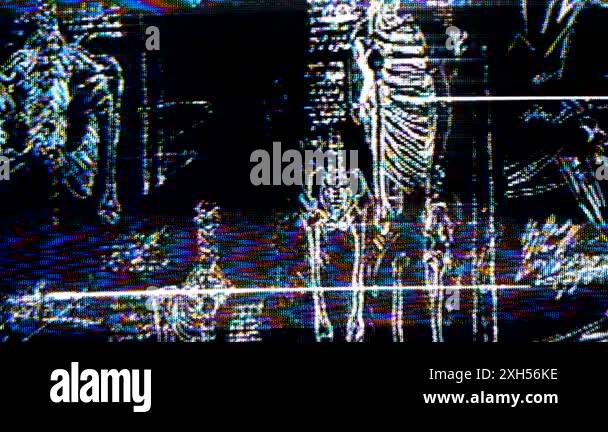 Analog Static Noise texture overlay. Horizontal stripes offset . No ...