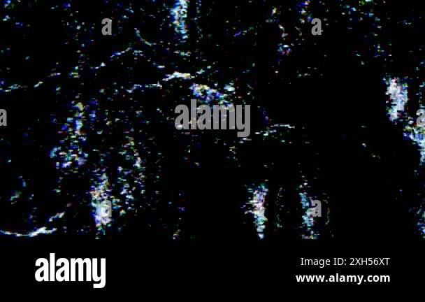 Analog Static Noise texture overlay. Horizontal stripes offset . No signal white noise artifacts ...