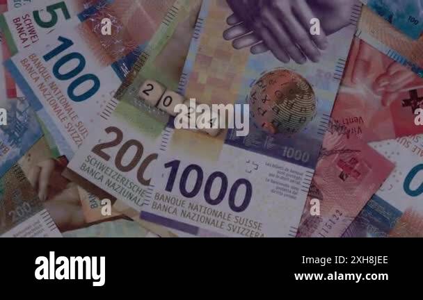 Swiss Francs And The Numbers 2024 On Dice Stock Video Footage - Alamy