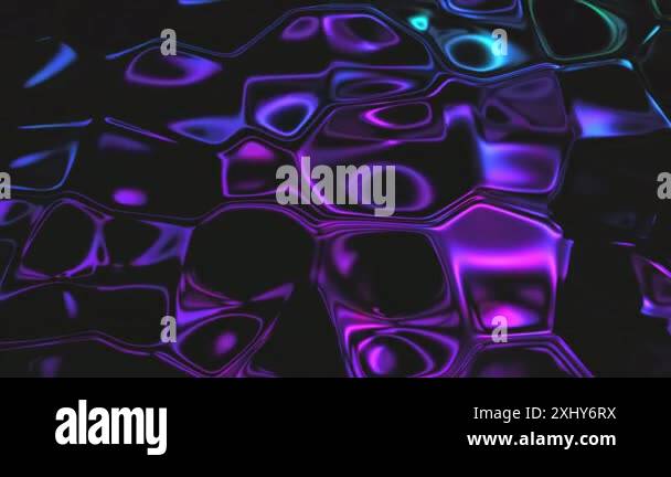 Abstract holographic oil noise surface background. Foil wavy surface ...