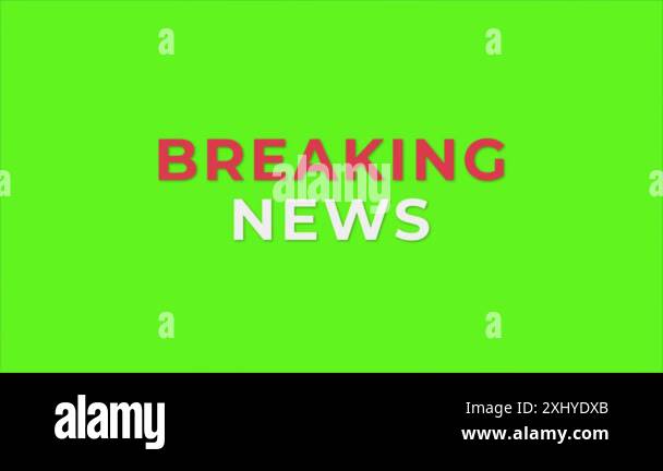 Breaking News - Lower third live breaking news brackground green screen ...