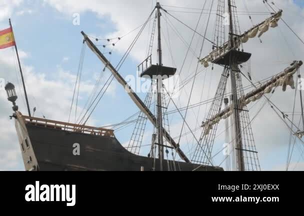 Side view of galleon ship Stock Videos & Footage - HD and 4K Video ...