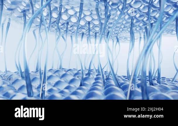 Skin cell background with cosmetics concept, 3d rendering Stock Video ...