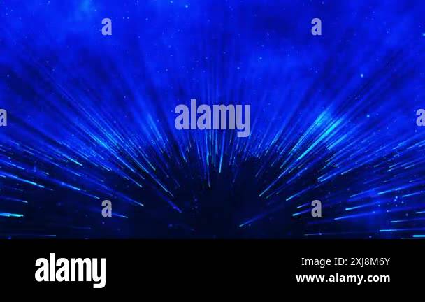 Abstract blue led background with rays and motion dots. Abstract ...