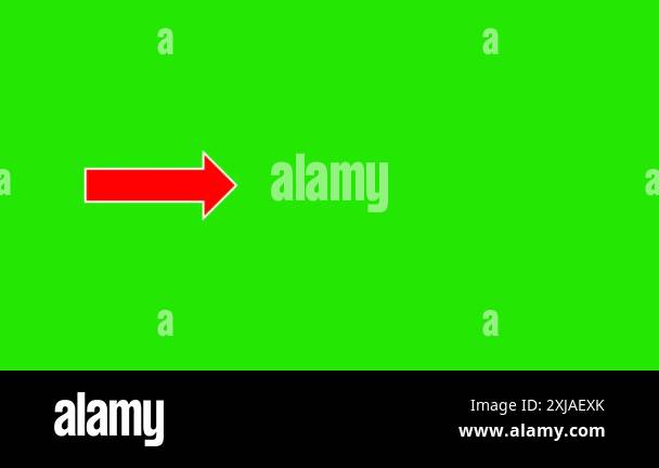 Animated red arrow animation video clip. Left to right arrow animation ...