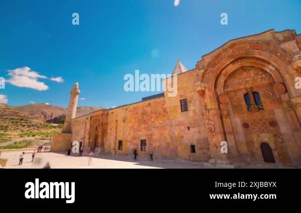 Divrigi Ulu camii time lapse 4k video. Great Mosque and hospital of ...