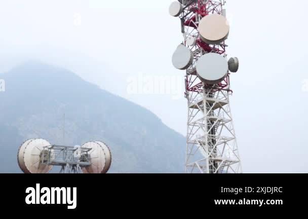 Vertical shot telecommunication tower Stock Videos & Footage - HD and ...
