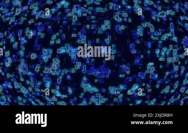 Futuristic technologic animation background. Stream Data Communication ...