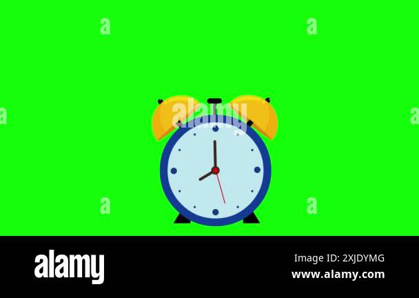 alam clock animation green screen 4k Stock Video Footage - Alamy