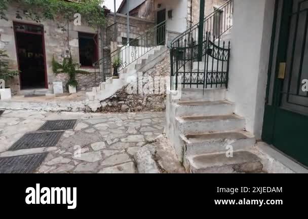 Karya village, Lefkada, Greece-07.02.2024. A walk along some of the ...