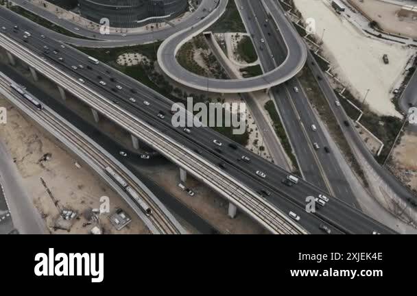 The road junction near KAFD - King Abdullah Financial District. View ...