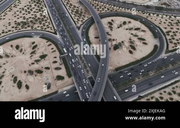 The road junction near KAFD - King Abdullah Financial District. View ...