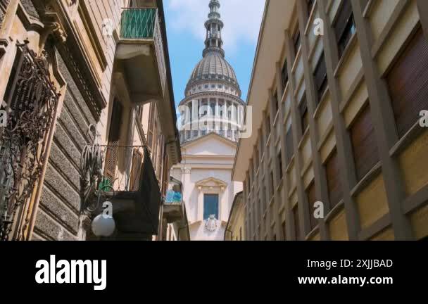 Perspective view of famous Cupola of San Gaudenzio Basilica in Novara ...