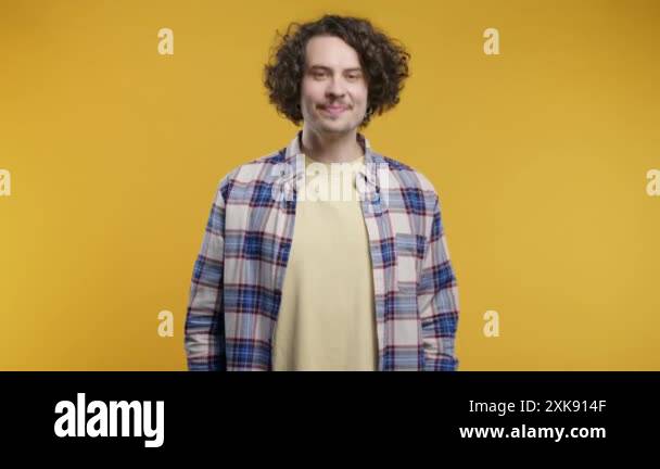 Friendly man showing yes signal, nods head, approve. Positive smiling ...