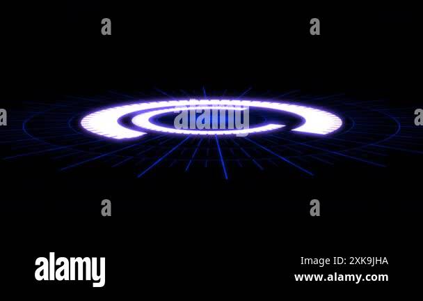 3D HUD Arc Audio Equalizer Radial Grids Blinking Purple X80 Degrees VJ ...